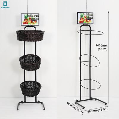 中国 Fruit display stand display rack with removable headers posters floorstanding display racks for grocery store 販売のため