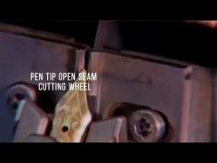 Pen tip cutting wheel