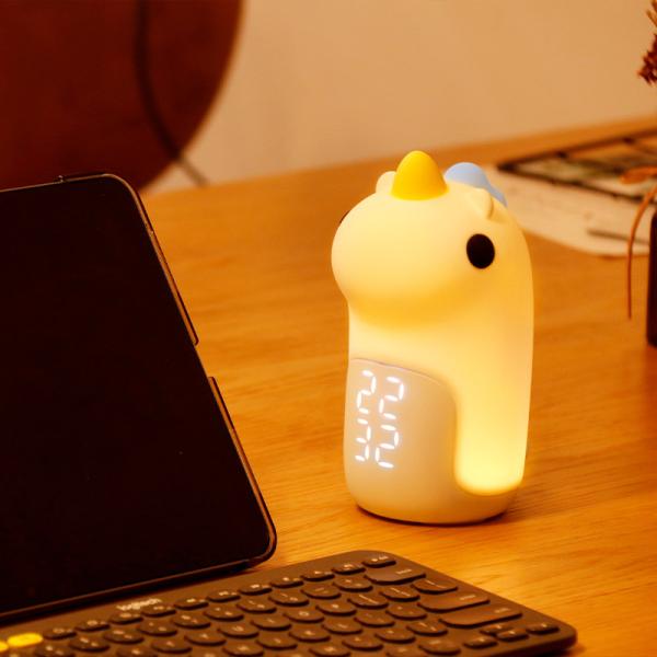 Quality Mini Smart Unicorn Silicone Night Light Alarm Clock Support Dimmer Customized for sale