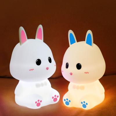 Cina Lampada per bambini coniglio sensore tattile luce notturna per bambini creativi regalo decorazione della casa in vendita