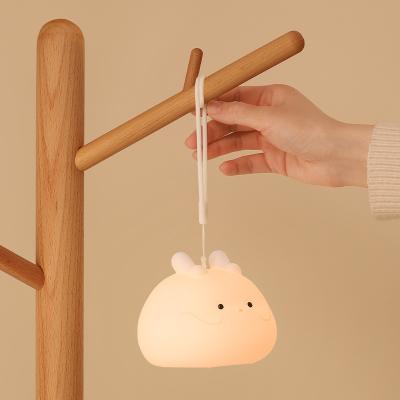 중국 화이트 펭귄 디자인 실리콘 나이트 라이트 USB 재충전 1200mAh 리?? 배터리 판매용