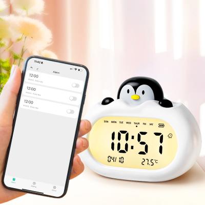 Cina Calibrazione automatica dell'ora Alarme per animali Orologio Luce notturna per la camera da letto dei bambini App controllata in vendita