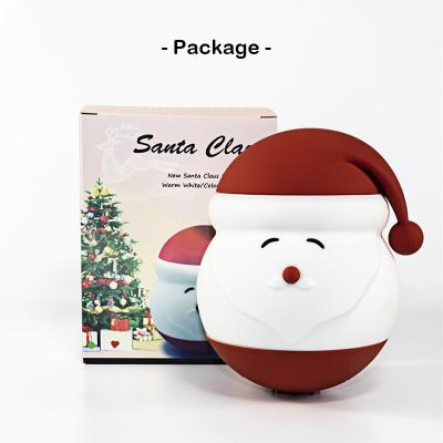 Cina 7-Color Silicone LED Santa Tavolo Snowman Luce Notturna Regali Bambini Per Decorazioni Da Dormitorio Per Soggiorno in vendita