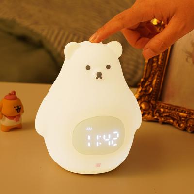 中国 柔らかいBPAフリーシリコン キッズアラームクロック ポータブル キッズUSB リチャージ可能なナイトライト 販売のため