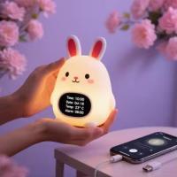 Quality Silicone Rabbit Night Light, Soft Glow, Sleep Training, Support 9 Languages for sale