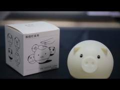 Support Dimmer Little Bear Pink Pig LED Table Light for Gulu Family in Yellow Duck