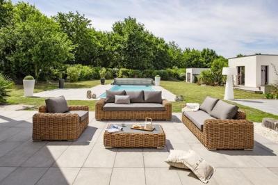 China Espresso Thick Wicker Sofa Set, SN-2631 for sale