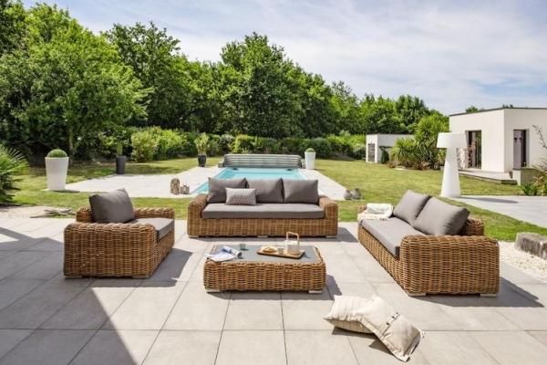 Quality Espresso Thick Wicker Sofa Set, SN-2631 for sale