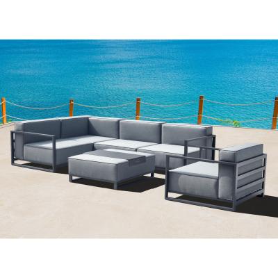 China Patio Furniture Deep Seating Lounge Set. Adlyn Thick Cushion Sectional, SN-2642 for sale