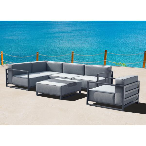 Quality Patio Furniture Deep Seating Lounge Set. Adlyn Thick Cushion Sectional, SN-2642 for sale