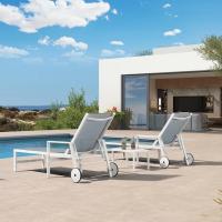 Quality Swimming Pool Lounger Furniture Aluminum Pool Chair with Coffee Table. Purple SN for sale