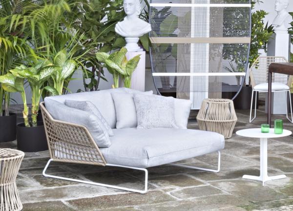 Quality Miami Outdoor Furniture Rope Woven Double Seat Sunbed for Resort Hotel Villas. Saba SN-26126 for sale