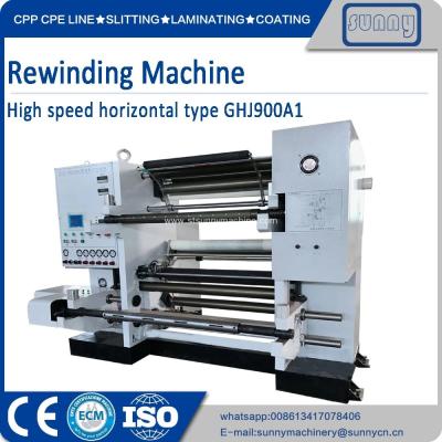 China Plastic Filmhoge snelheid die Machine/Broodjessnijmachine Rewinder opnieuw opwinden Te koop