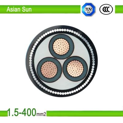 China 0.6/1KV XLPE Insulated PVC Sheath  DC 3*2.5mm2 Electrical Power Cables for sale