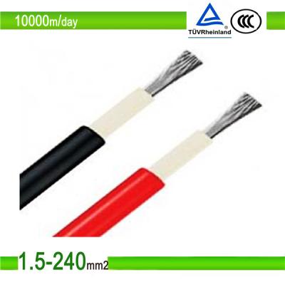 China 2.5mm2/4mm2/6mm2 black color double cores pv solar photovoltaic cable for sale