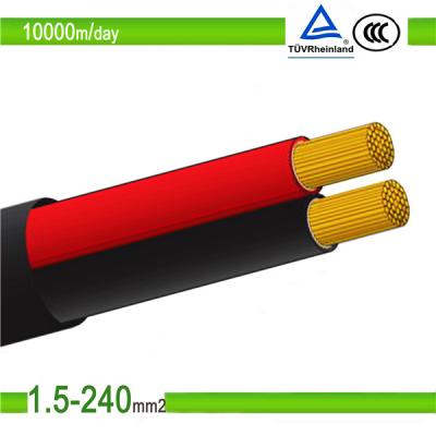 China 1.5mm2/10mm2 red color double cores pv solar photovoltaic cable for sale