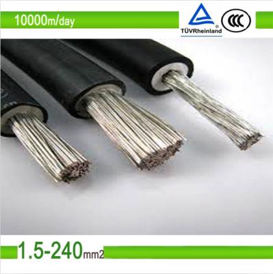 China 1.5mm2/2.5mm2/4mm2/6mm2/10mm2 black color pv solar photovoltaic cable for sale