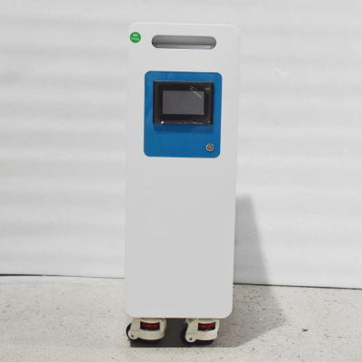 China OEM ODM Outdoor Lithium Iron Phosphate Battery Cabinet 4 Wheels 48v 200ah for sale