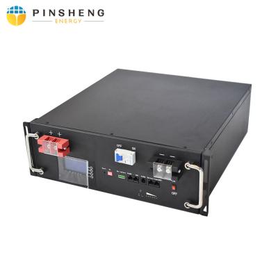 China Smart BMS 51.2V DC LifePO4 Bateria de célula de ciclo profundo Vida com inversores híbridos for sale