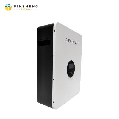 China Pinsheng Wall mounted 48V 100AH 5KWH Home Solar Battery Pack LiFePO4 Power Wall Energy Storage Lithium Battery 51.2V 200AH 10KWH for sale