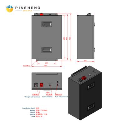 中国 PINSHENG リチウム電池 48v 60v 72v 92v 100AH LiFePO4 電池 Eスクーター,Eバイク 販売のため