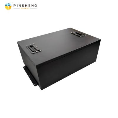 China PINSHENG 48V 72V 96V 100Ah 200Ah 300AH Lifepo4 Lithium Ion Battery Pack voor Golf Cart en AGV Te koop