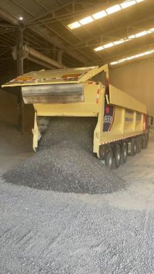 China Rear Dump Semi Trailer with Automatic Crawler Belt Discharge and Max Payload 30-60ton for sale