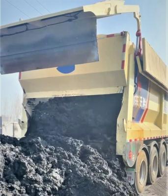 China Rear Dump Semi Trailer with Automatic Crawler Belt Discharge and Max Payload 30-60ton for sale