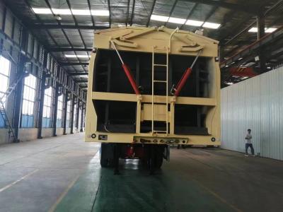 China 60000kgs Max Payload Crawler/Live Floor Dump Truck with Two-Way Transport and Features for sale