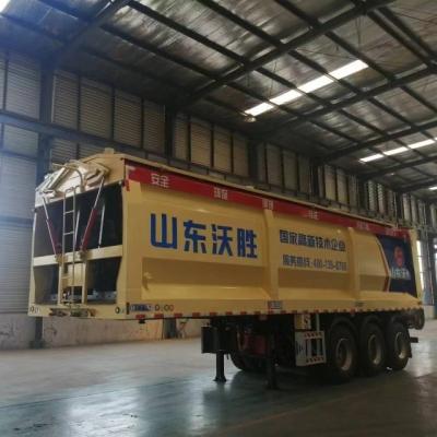 China 60000kgs Max Payload Crawler/Live Floor Dump Truck with Two-Way Transport and Features for sale