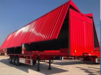 China 3 assen 40ft Semi-trailer Cargo Trailer Wing Van met 9.00-22.5 Rim en 12R22.5 banden Te koop