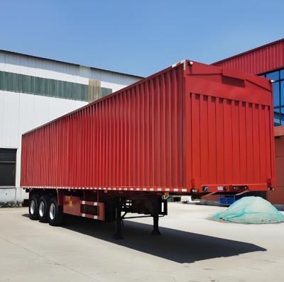 China 3 assen 40ft Semi-trailer Cargo Trailer Wing Van met 9.00-22.5 Rim en 12R22.5 banden Te koop