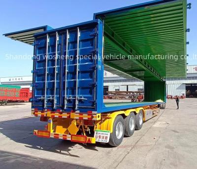 China Verwijderingssysteem Mechanische/luchtverwijderingsopenstaande vleugel-trailer voor opleggers voor halftrucks Te koop