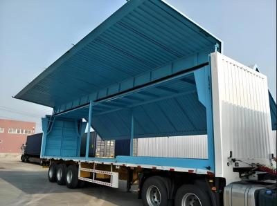 China Verwijderingssysteem Mechanische/luchtverwijderingsopenstaande vleugel-trailer voor opleggers voor halftrucks Te koop