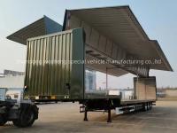 China 3 Axles Side Wing Open Wing Van Semi Trailer Customizable for Customer's Request for sale
