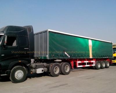Cina Semi-remorco in acciaio da 40 tonnellate con telone in PVC personalizzabile e persiane a rulli in vendita