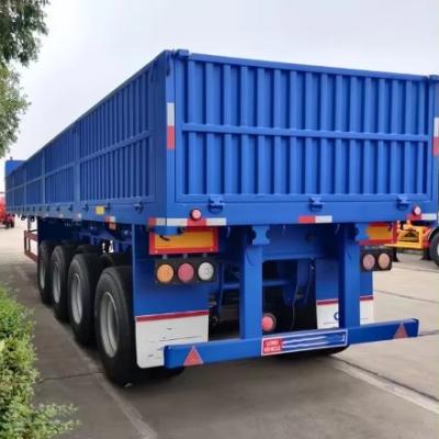 China WS Tri-axle Transport Goods Side Board Side Wall Semi Truck Cargo Trailer for Truck for sale
