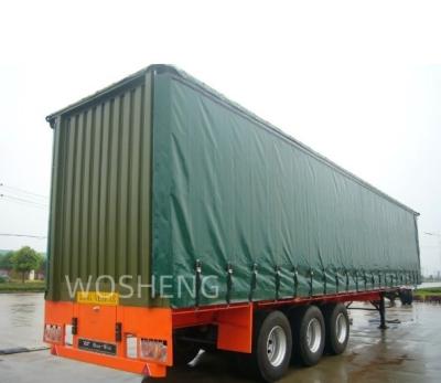 Cina 3 assi 40ft 45ft White Curtain Side Sliding Truck Semitrailer per Truck Trailer in vendita