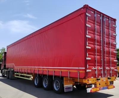 Cina 3 assi 40ft 45ft White Curtain Side Sliding Truck Semitrailer per Truck Trailer in vendita