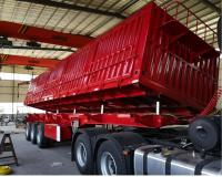 China Durable 3 Axles Hydraulic Side Tipper Dump Semi-Trailer with 10 Layer Leaf Spring for sale