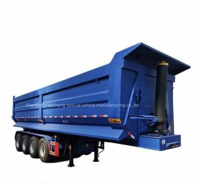 China 3/4 Axles Hydraulic Rear Dump Semi Trailer Tipper Semi Truck Tipping Truck Trailers for sale