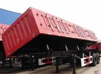 China Durable 3 Axles Hydraulic Side Tipper Dump Semi-Trailer with 10 Layer Leaf Spring for sale