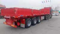 China Durable 3 Axles Hydraulic Side Tipper Dump Semi-Trailer with 10 Layer Leaf Spring for sale