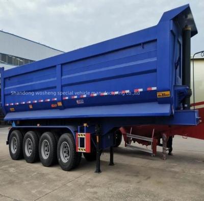 China 3/4 Axles Hydraulic Rear Dump Semi Trailer Tipper Semi Truck Tipping Truck Trailers for sale