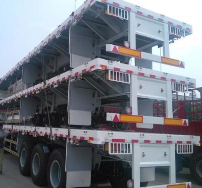 Cina Wosheng più venduto 3 assi 50 tonnellate Flatbed Truck Trailer Acciaio Flat Bed Semi-Trailer in vendita