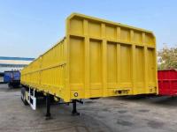China Multipurpose Function 3 Axles Semi-Trailer for Bulk Cargo Steel Side Wall Trailer for sale