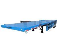 China Flatbed Flatdeck Truck Trailer Container Semi-Trailer Customization 60/80 Tons Max Payload for sale