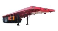 China Flatbed Flatdeck Truck Trailer Container Semi-Trailer Customization 60/80 Tons Max Payload for sale