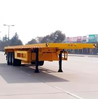 China Flatbed Flatdeck Truck Trailer Container Semi-Trailer Customization 60/80 Tons Max Payload for sale