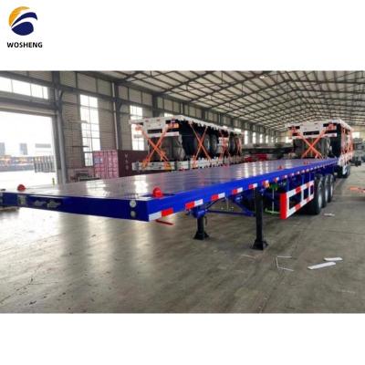 Cina Semi-remorco a telaio piatto da 40 piedi con materiali in acciaio e cerchiera da 9,0-22,5 in vendita